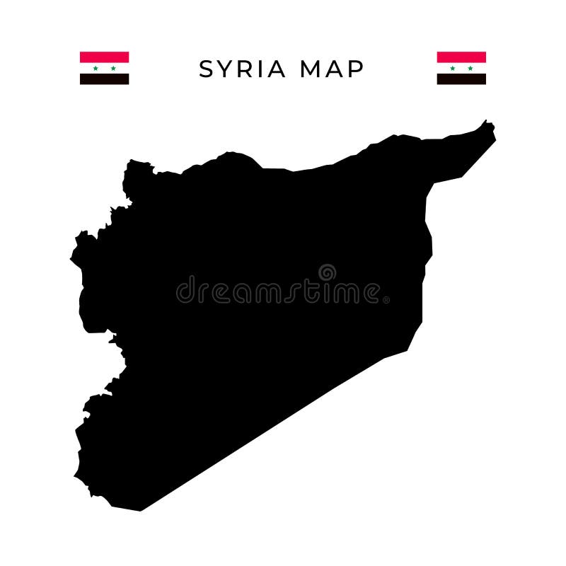 Syria Map. High Detailed Vector Map of Syria on White Background Stock ...