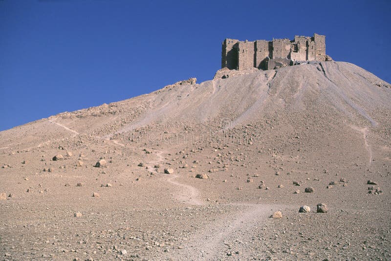 Palmyra Desert Ruins Arab Fort Syria Stock Image - Image of built ...