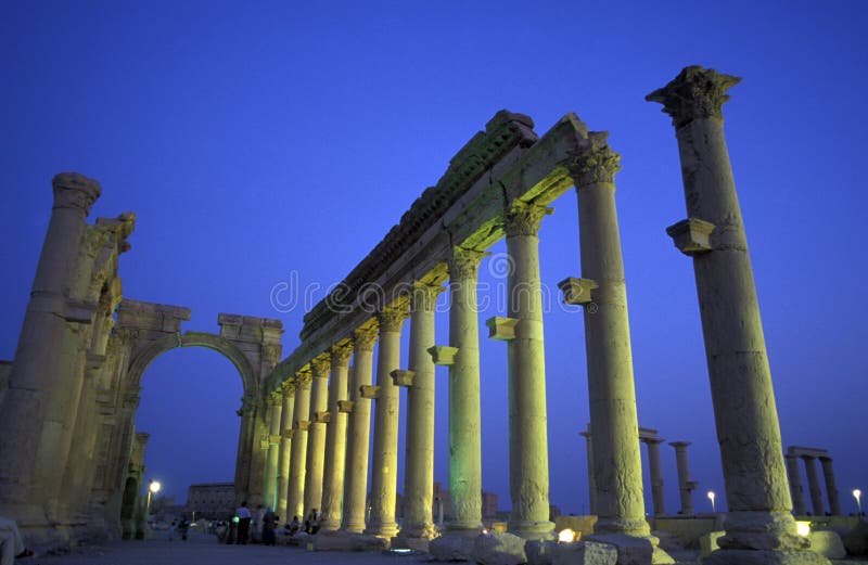 SYRIA PALMYRA ROMAN RUINS editorial image. Image of syrian - 54372745