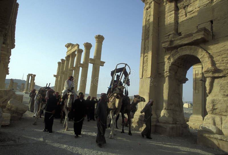 SYRIA PALMYRA ROMAN RUINS editorial image. Image of roman - 54373055