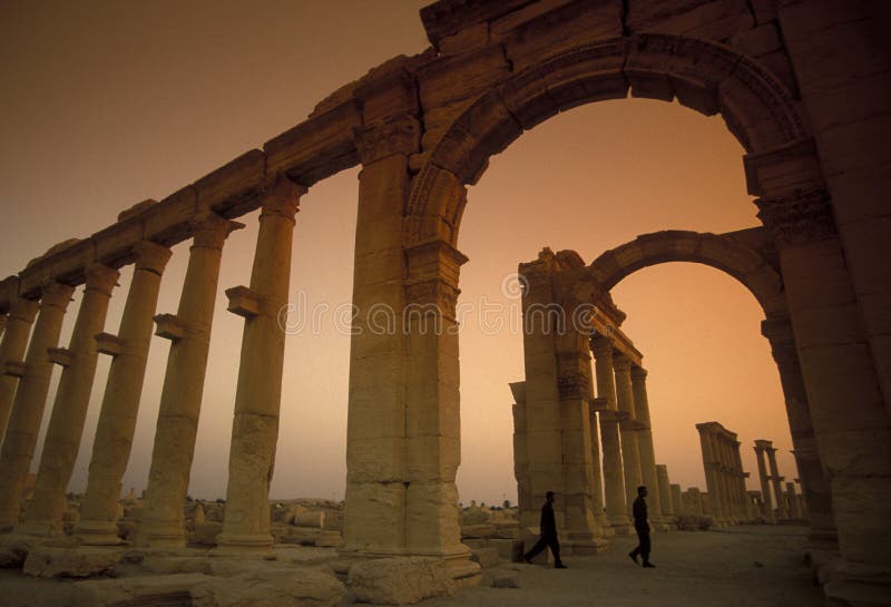 SYRIA PALMYRA ROMAN RUINS editorial stock photo. Image of culture ...
