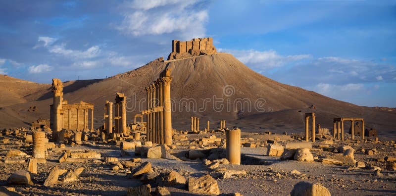 Syria . Palmyra editorial stock image. Image of sunrise - 54261904