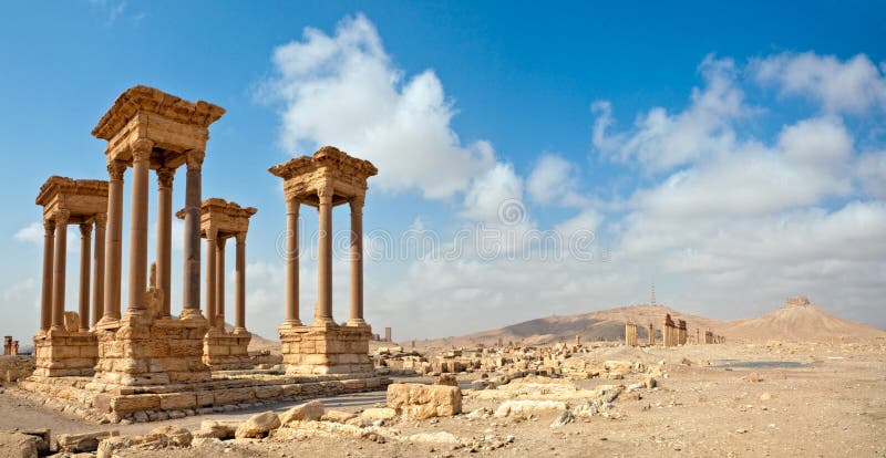Syria - Palmyra (Tadmor) stock image. Image of building - 12145889
