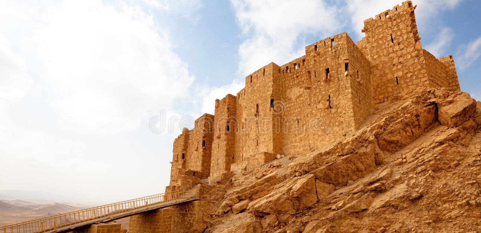 Palmyra Desert Ruins Arab Fort Syria Stock Image - Image of built ...