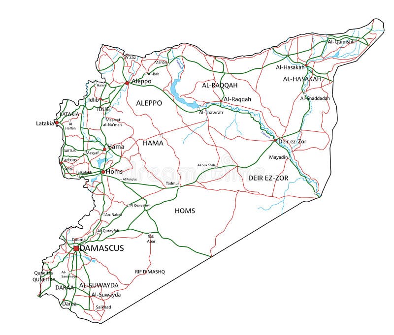 Syria map on road sign. stock vector. Illustration of citizen - 127944159