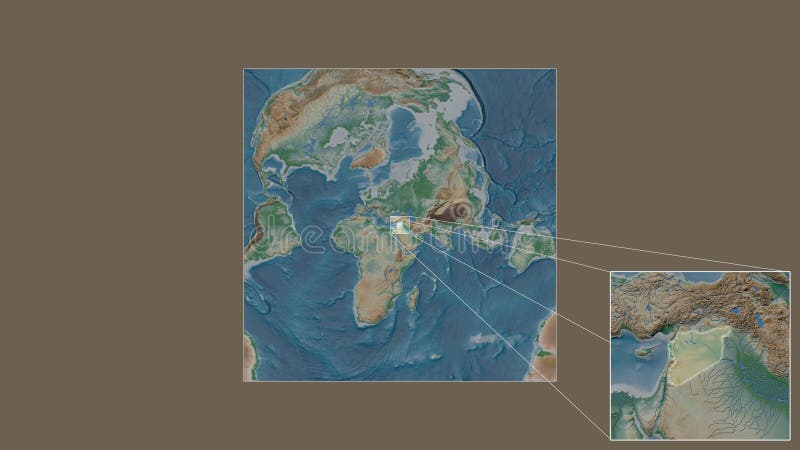 Syria - Physical. Area Extracted Stock Illustration - Illustration of ...