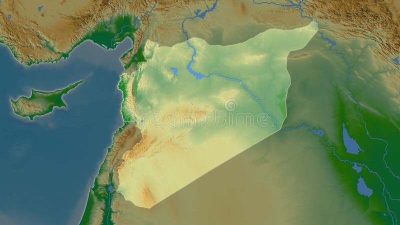 Syria - Physical. Composition Stock Illustration - Illustration of area ...