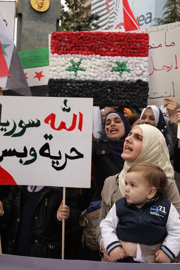Syria Protest editorial stock photo. Image of assad, syrian - 19506493