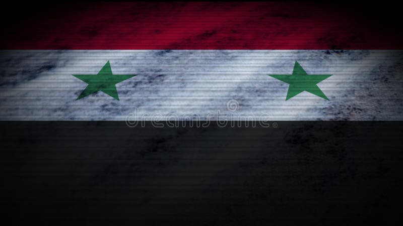 Syria Realistic Flag, Old Worn Fabric Texture, 3D Illustration Stock ...
