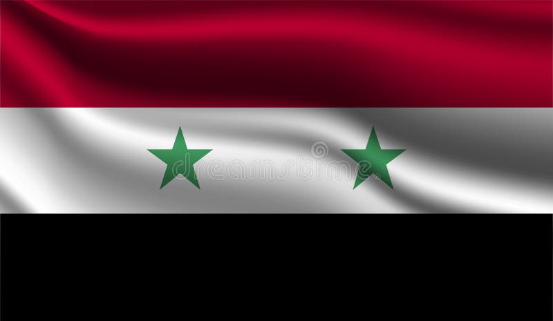 Syria Flag with Infographic Design Isolated on Dot World Map Stock ...
