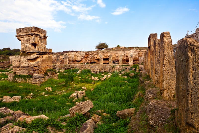 Syria - Tartus Ancient Place Amrit Stock Photo - Image of outdoors ...