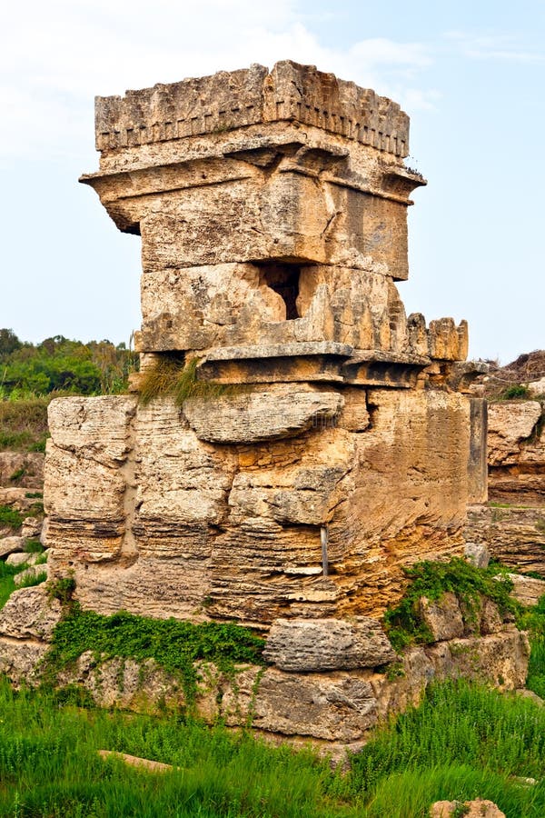 Syria - Tartus Ancient Place Amrit Stock Image - Image of arabic ...