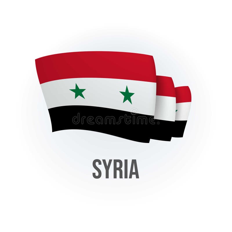 Syria Vector Flag. Bended Flag of Syria, Realistic Vector Illustration ...