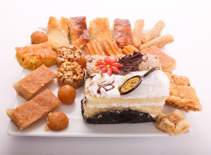 Syrian Desserts with Tea stock photo. Image of baklava - 114273762