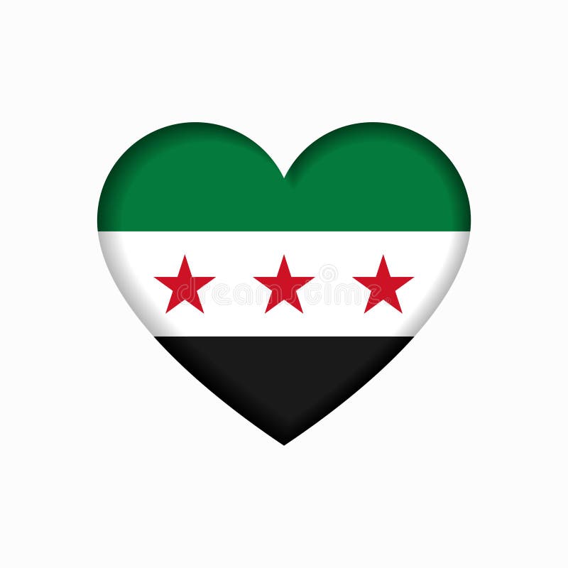 Syrian Flag Heart-shaped Sign Layout. Vector Illustration. Stock Vector ...
