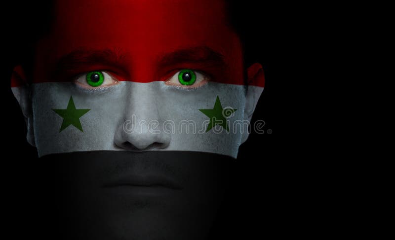 Syrian Flag - Male Face stock image. Image of country - 3554943
