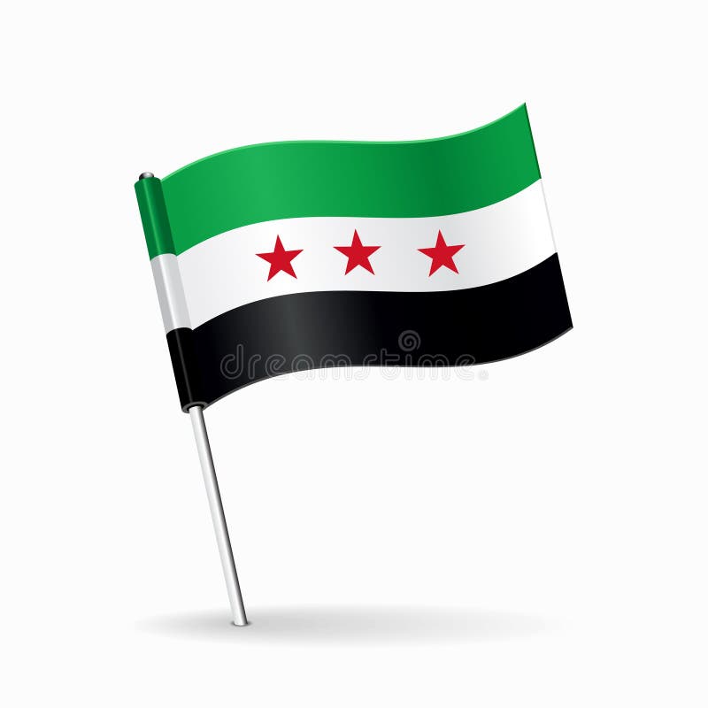 Syrian Flag Map Pointer Layout. Vector Illustration. Stock Vector ...