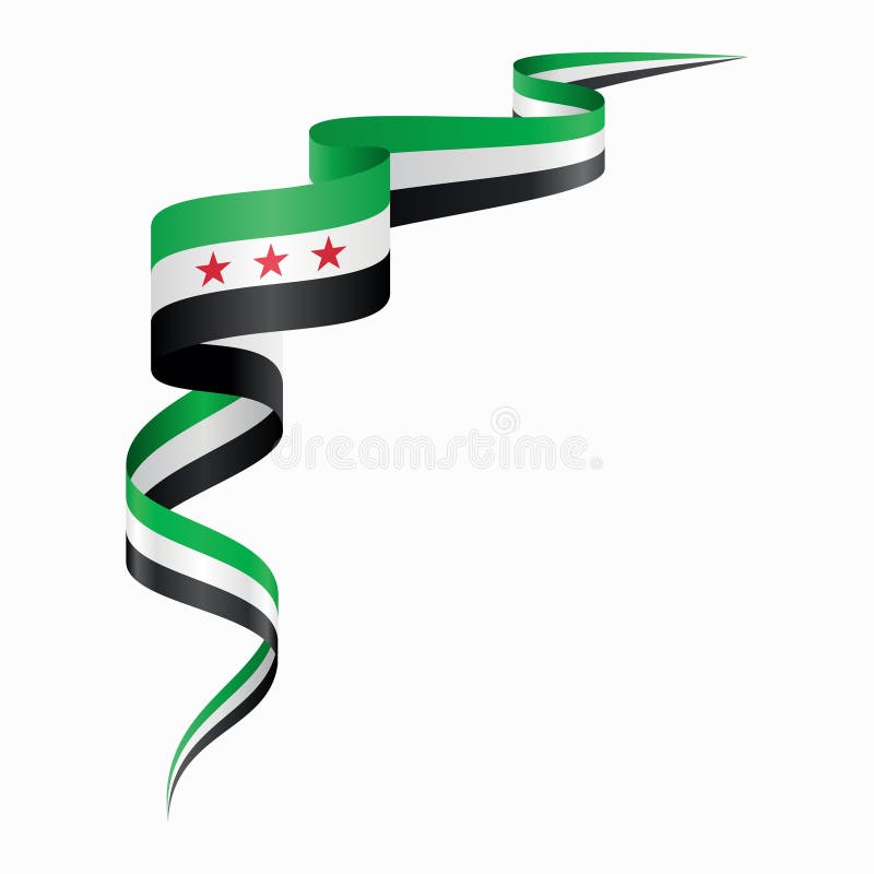 Syrian Flag Wavy Background Layout. Vector Illustration. Stock Vector ...
