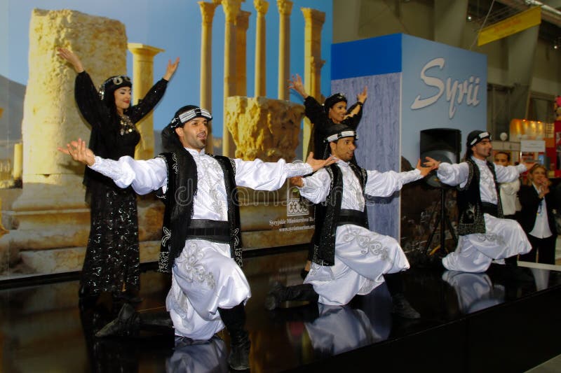 Syrian Folk Dancers At TT Warsaw Editorial Photography - Image of booth ...