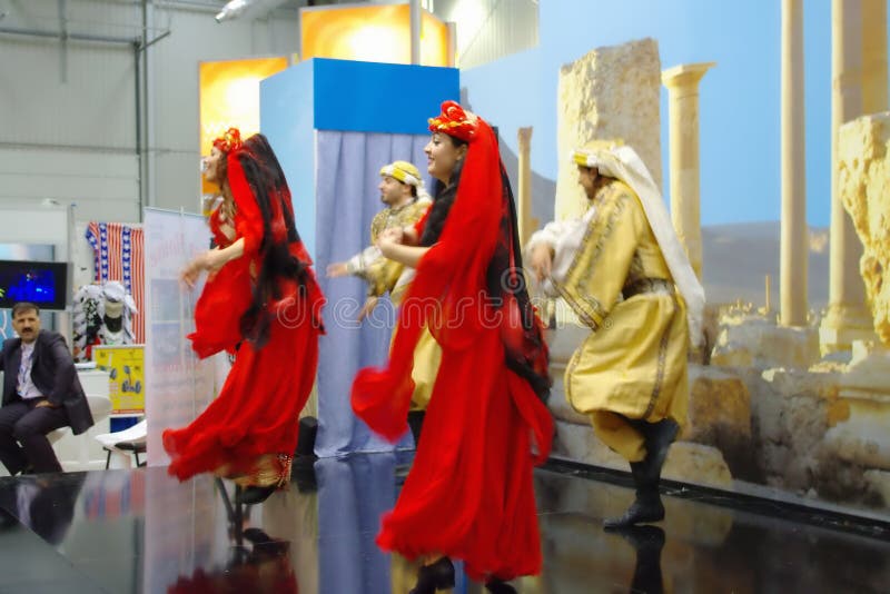 Syrian Folk Dancers at TT Warsaw Editorial Stock Photo - Image of hall ...
