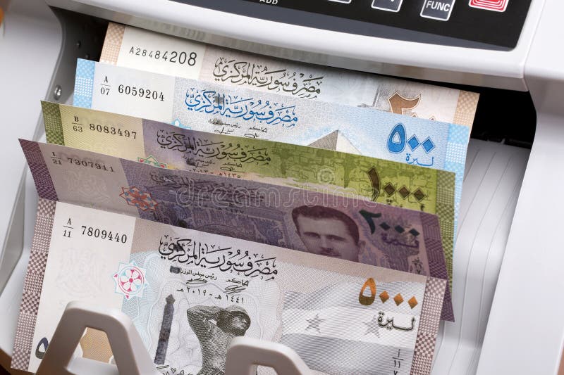 Syrian Pound in the Counting Machine Stock Photo - Image of money ...