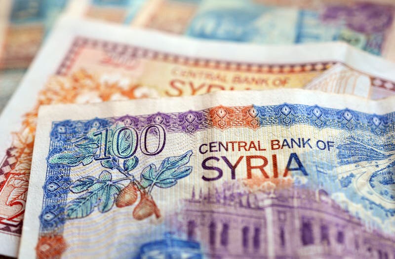 Syrisches Geld, Banknoten stockfoto. Bild von mittlere - 33354008