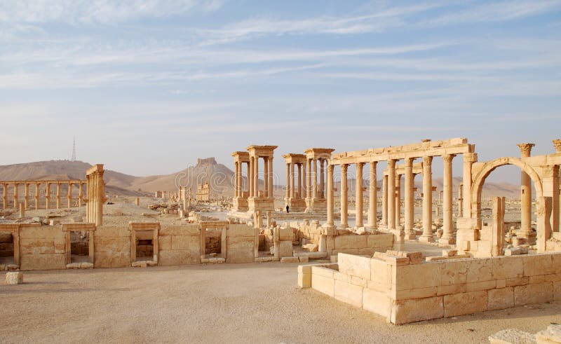 Palmyra, Syrien stockbild. Bild von schlaufe, stein, sand - 5206655