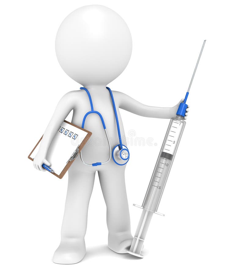 3d Small People - Doctor with Syringe Editorial Photography ...