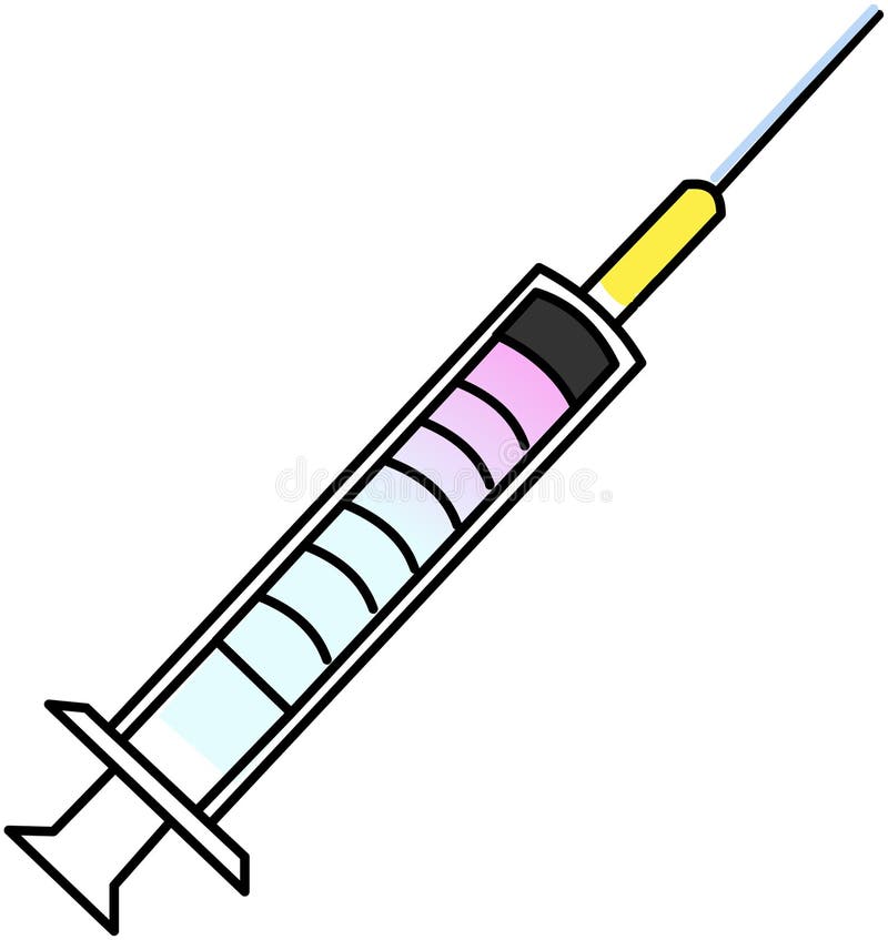 Syringe Clip Art Cartoon Illustration Stock Vector - Illustration of ...