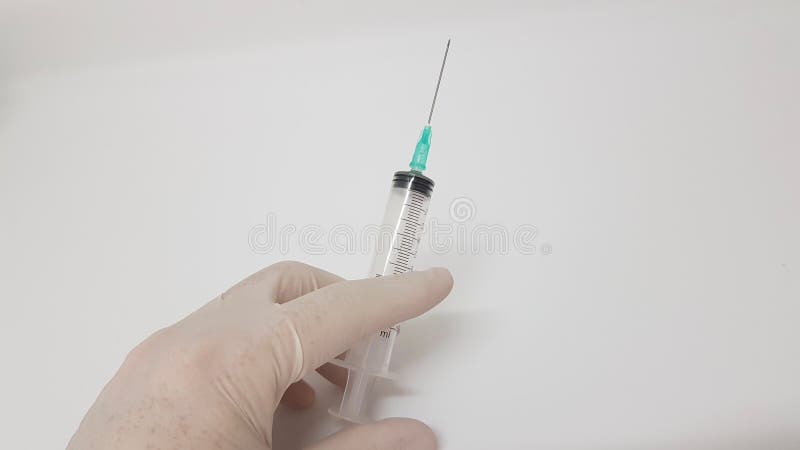 Handling Disposable Syringe Stock Image - Image of hand, care: 154093095