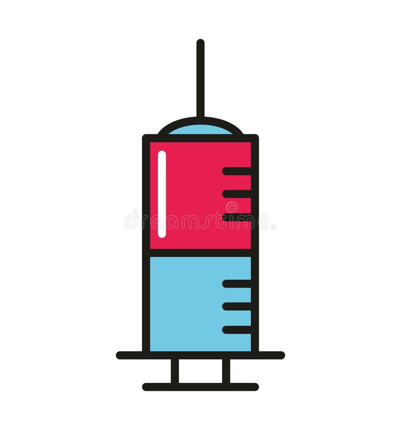 Syringe with blood stock vector. Illustration of isolation - 270694782