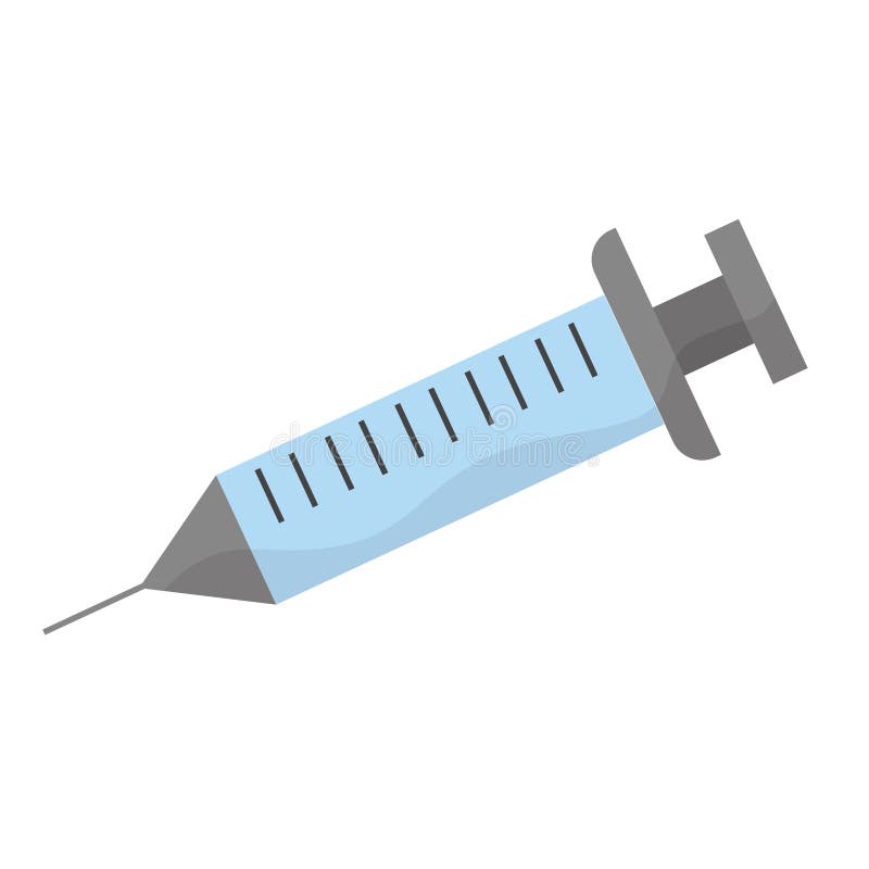 Syringe with Blue Liquid. Vector Stock Illustration - Illustration of ...