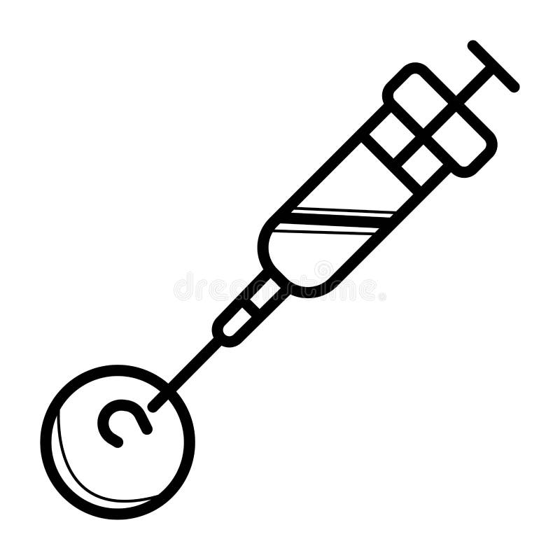 Syringe, broken bone icon stock illustration. Illustration of medical ...