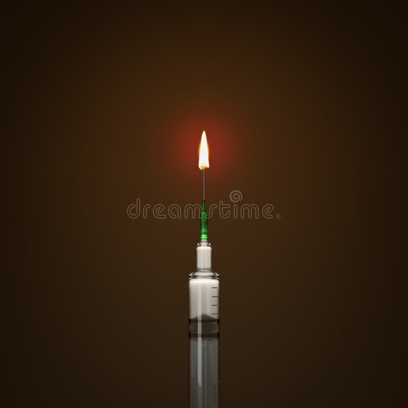 Syringe candle light stock illustration. Illustration of yellow - 209272906