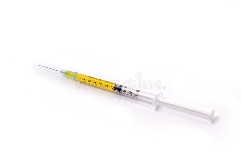 Syringe and Color Liquid Inside Stock Image - Image of syringe ...