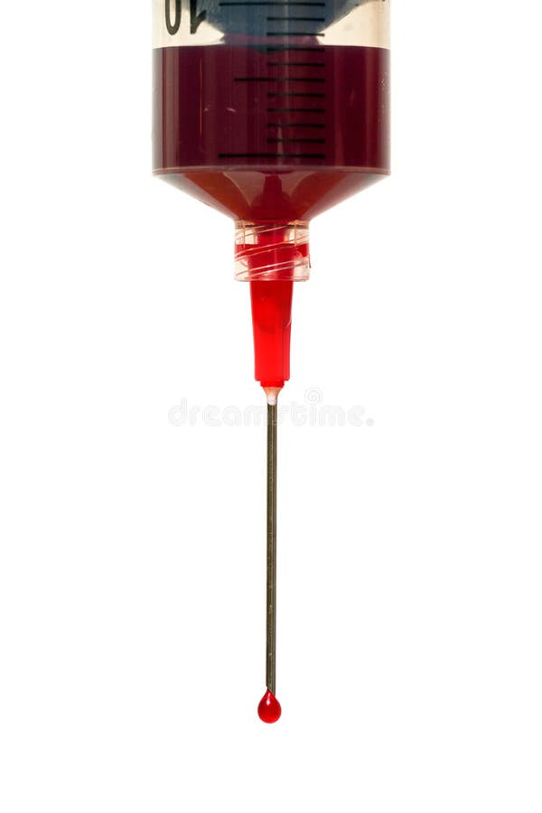 Big red syringe stock image. Image of drug, injecting - 34274423