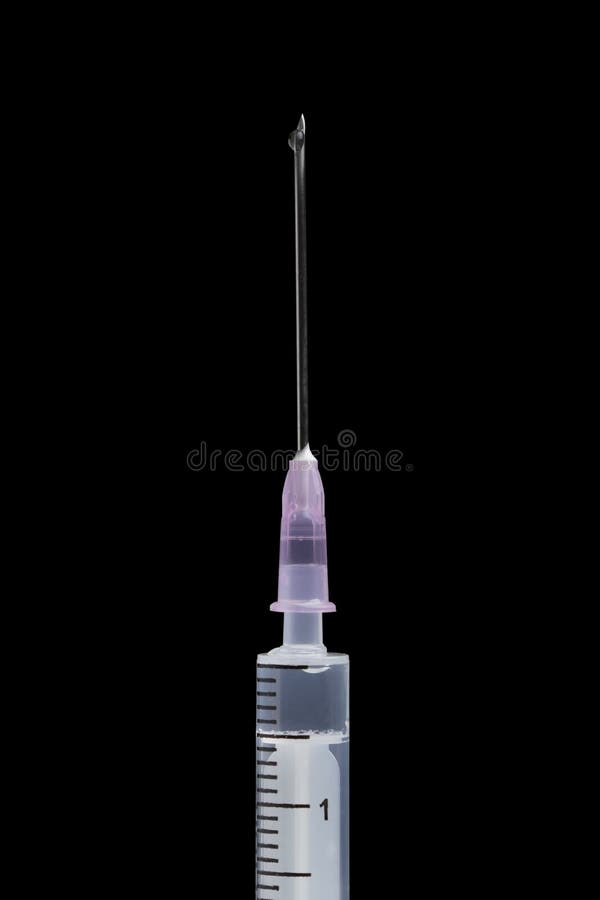 Syringe with drop stock photo. Image of drop, macro, metal - 33558686