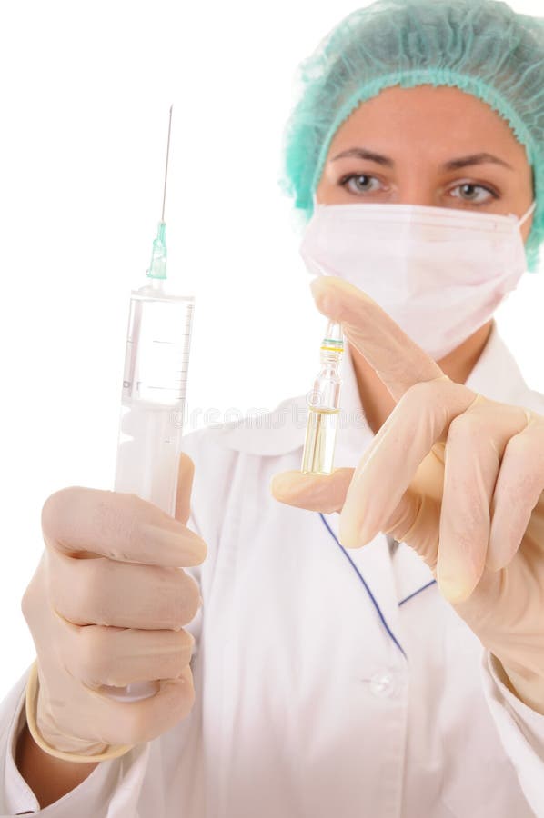 Syringe and Drug in Doctor S Hands Stock Image - Image of latex, hand ...