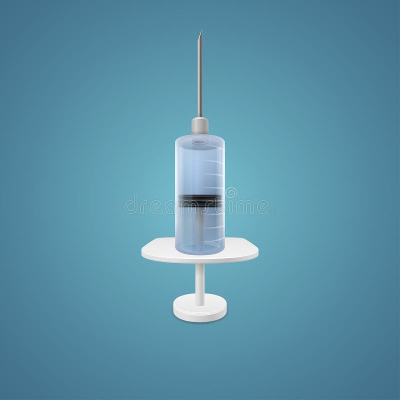 Syringe stock vector. Illustration of laboratory, design - 42493643
