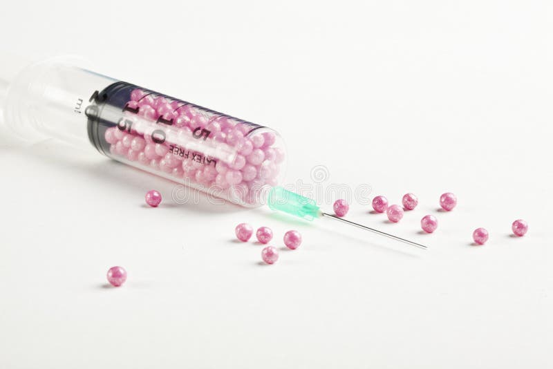 Syringe Filled with Pink Candy Stock Image - Image of color, pink: 18036683