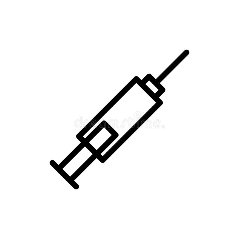 Syringe flat icon stock vector. Illustration of injection - 103839650