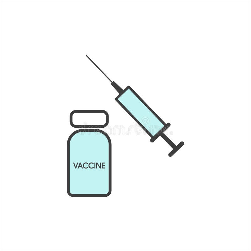 Syringe Flat Icon Vector Illustration Stock Vector - Illustration of ...