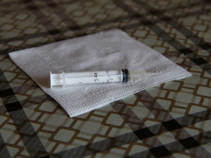 Syringe with Flush Attachment Stock Photo - Image of fever, giving ...