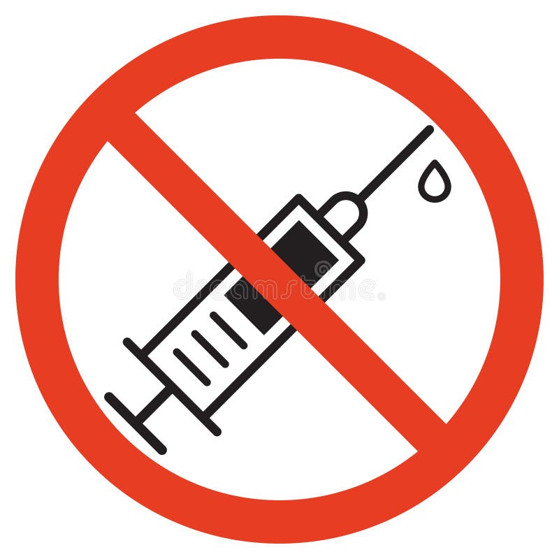 Syringe with Forbidden Sign Stock Vector - Illustration of concept ...