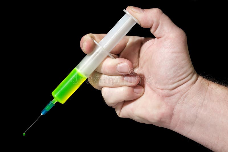 Syringe (green) 06 stock photo. Image of hand, health - 3656478