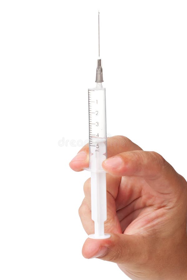 Syringe in hand stock image. Image of vaccination, medical - 26025973