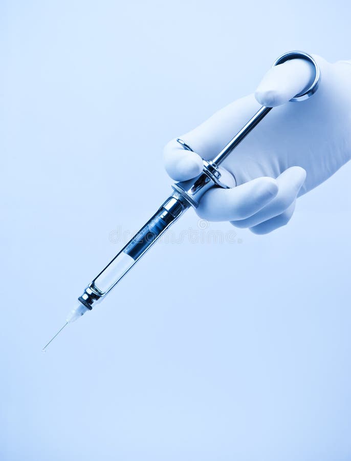 Syringe in hand stock image. Image of dose, pill, vaccination - 27088131