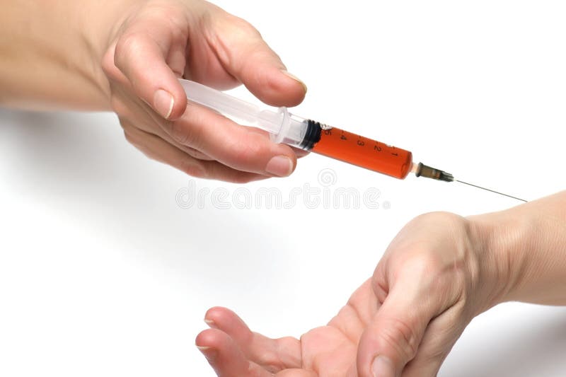 Syringe on hand closeup stock image. Image of science - 12206257 Syringe on hand closeup stock image. Image of science - 12206257