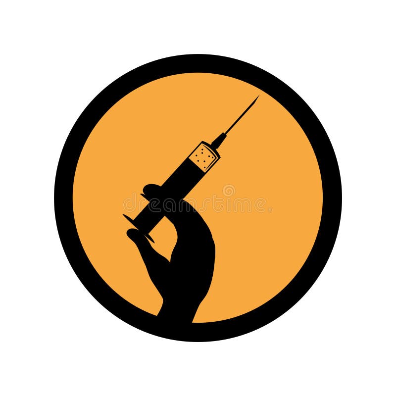 Syringe Hand Silhouette Stock Illustrations – 468 Syringe Hand ...