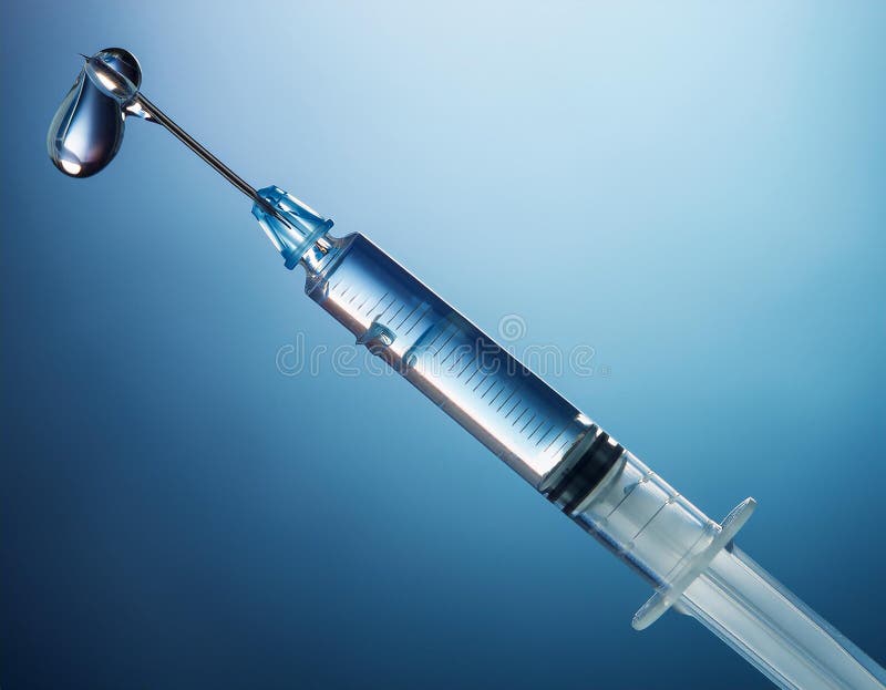 Syringe. Hypodermic Needle Inverted Stock Illustration - Illustration ...